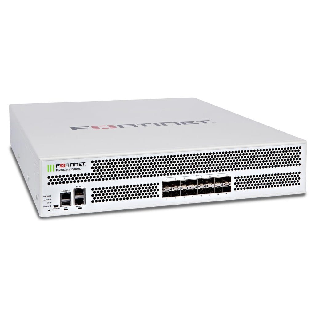 FortiGate 3000D – 16x 10 GE SFP+ slots, 2x GE RJ45 Management, SPU NP6 ...