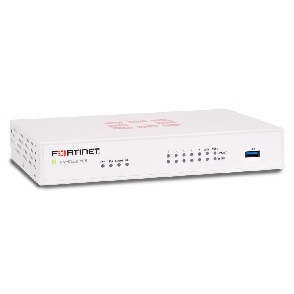 FortiGate 50E – 7x GE RJ45 ports (including 2x WAN ports, 5x Switch ...